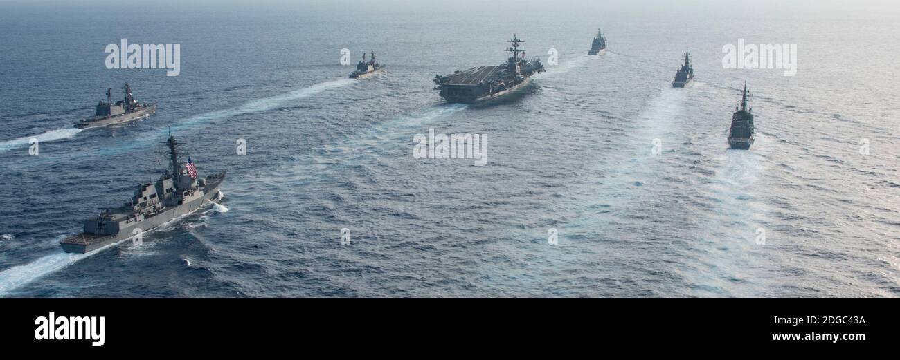 Handout file photo dated March 28, 2017 - The Nimitz-class aircraft ...