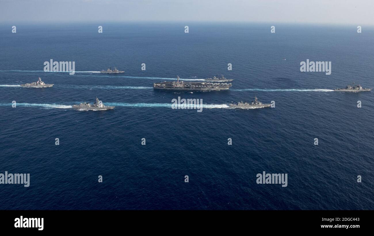 Handout file photo dated March 28, 2017 - The Nimitz-class aircraft ...
