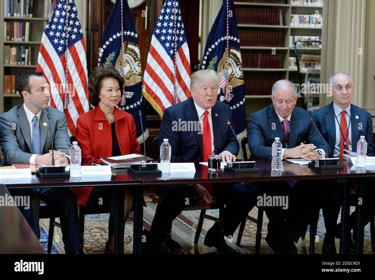 US President Donald Trump speaks during a strategic and policy ...