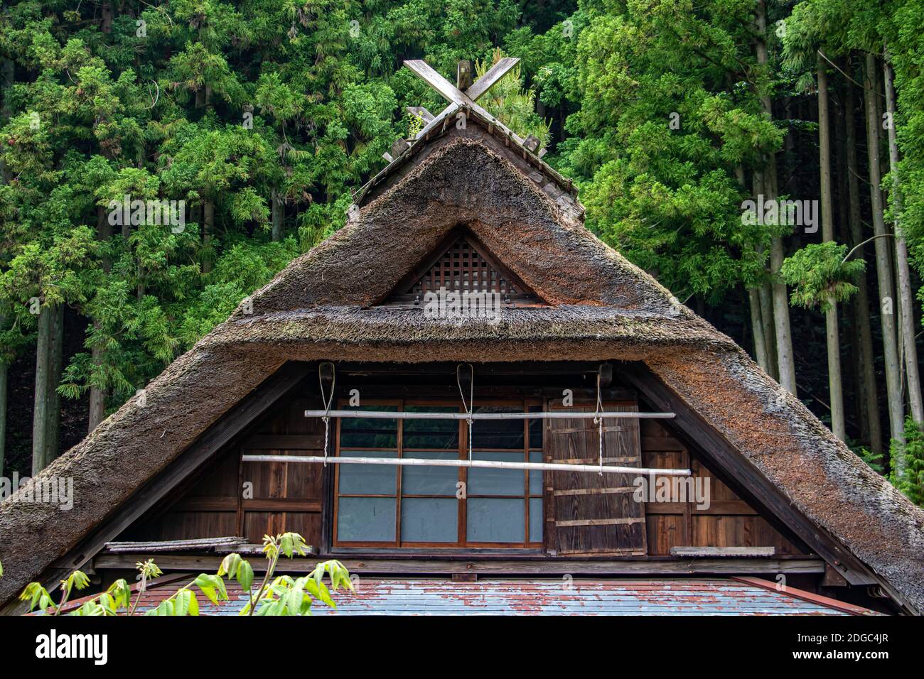 Attic by a historic house, traditional Japanese architecture Stock ...