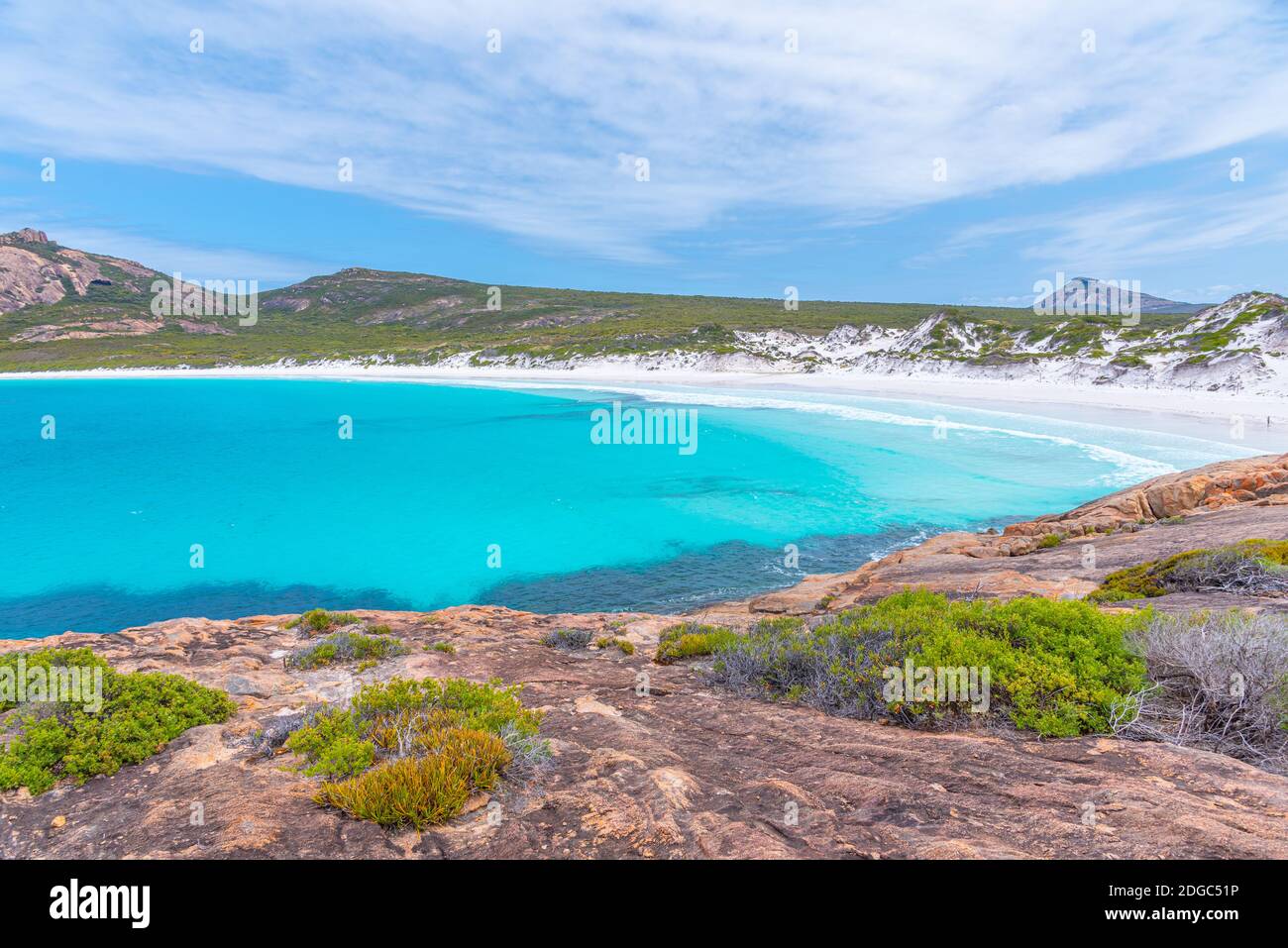 Hellfire bay near Esperance viewed during a cloudy day, Australia Stock ...