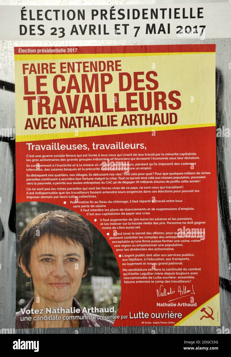 Campaign posters of the candidates for the 2017 French presidential ...