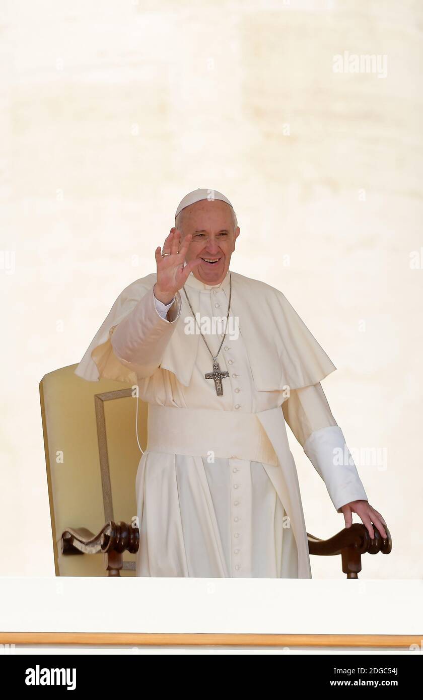 Pope Francis attends the weekly general audience in Saint-Peter's ...