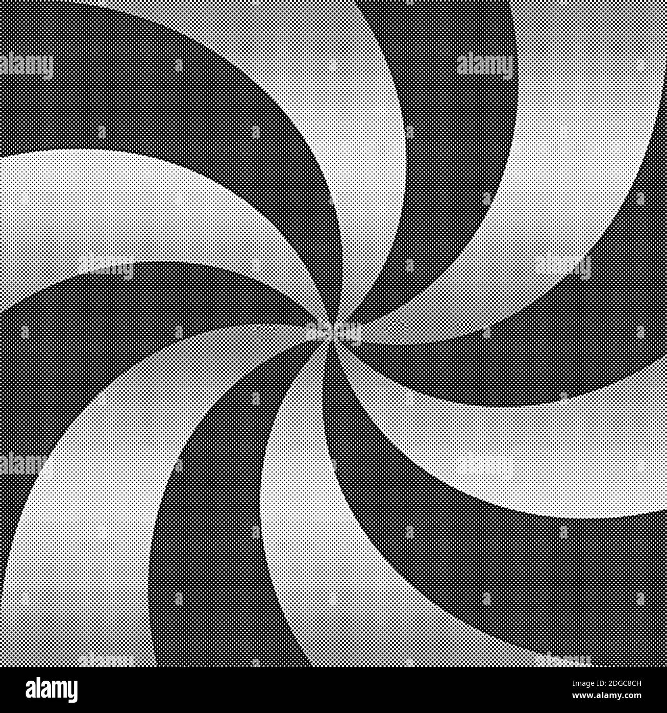 An abstract black and white halftone swirl background image Stock Photo ...