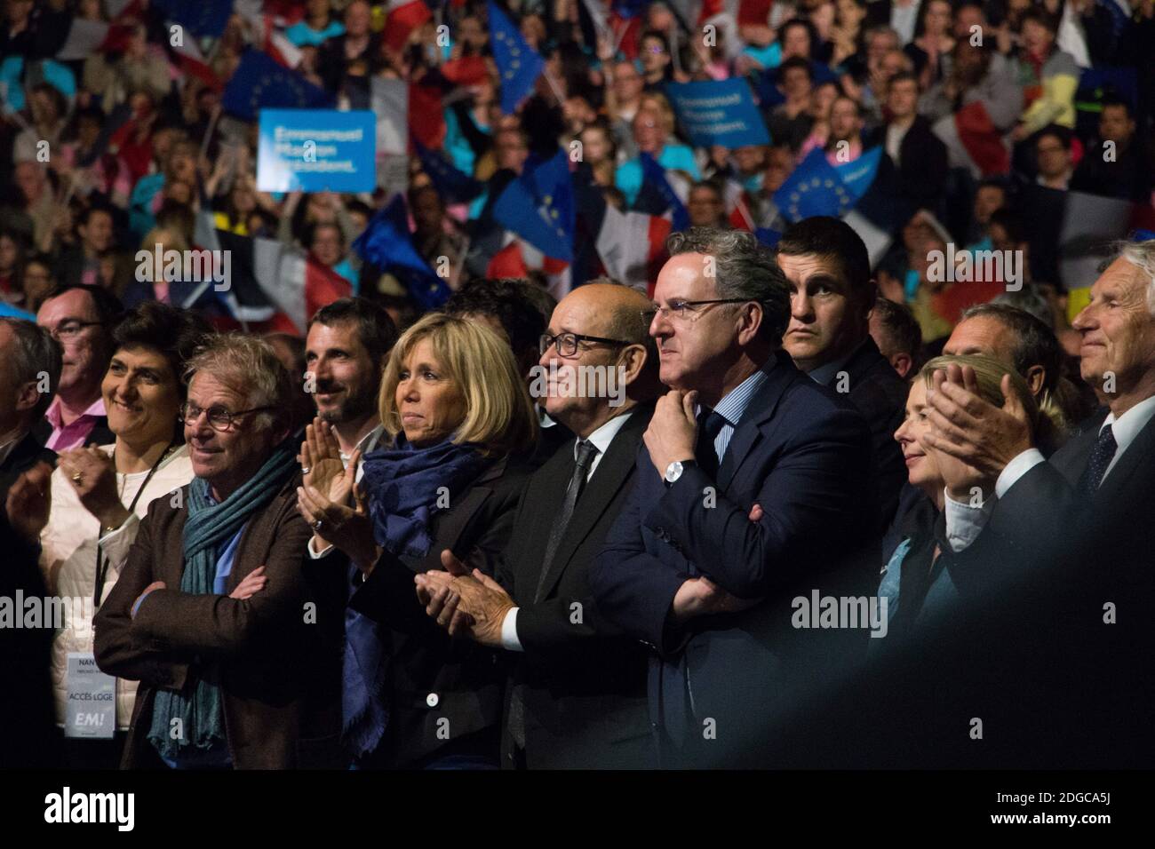 Daniel Cohn-Bendit, Brigitte Macron and Jean-Yves Le Drian attend ...