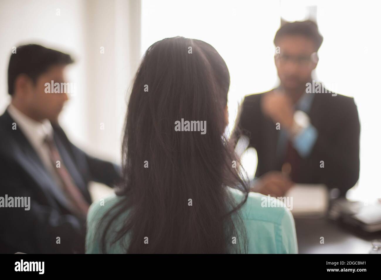 Corporate interview of a young and energetic female applicant in Indian ...