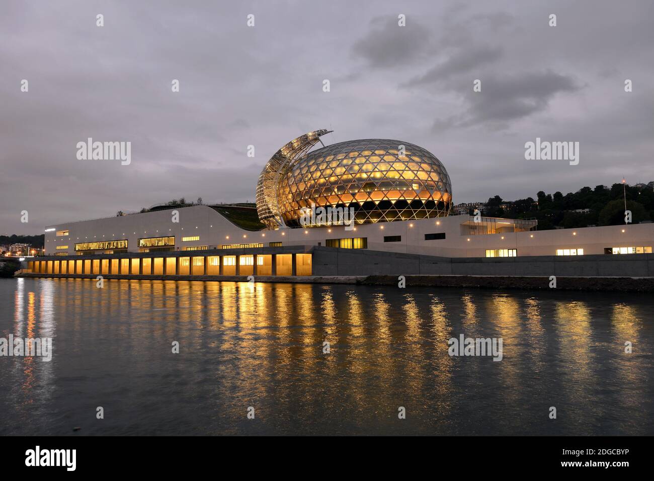 View of La Seine Musicale concert hall, by architects Shigeru Ban and ...