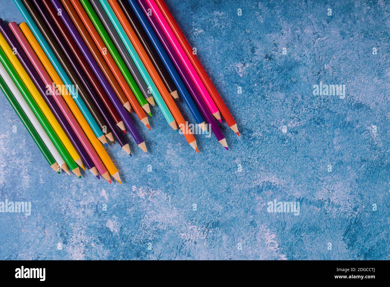 Back to school. Art concept. Rainbow pencils Stock Photo - Alamy