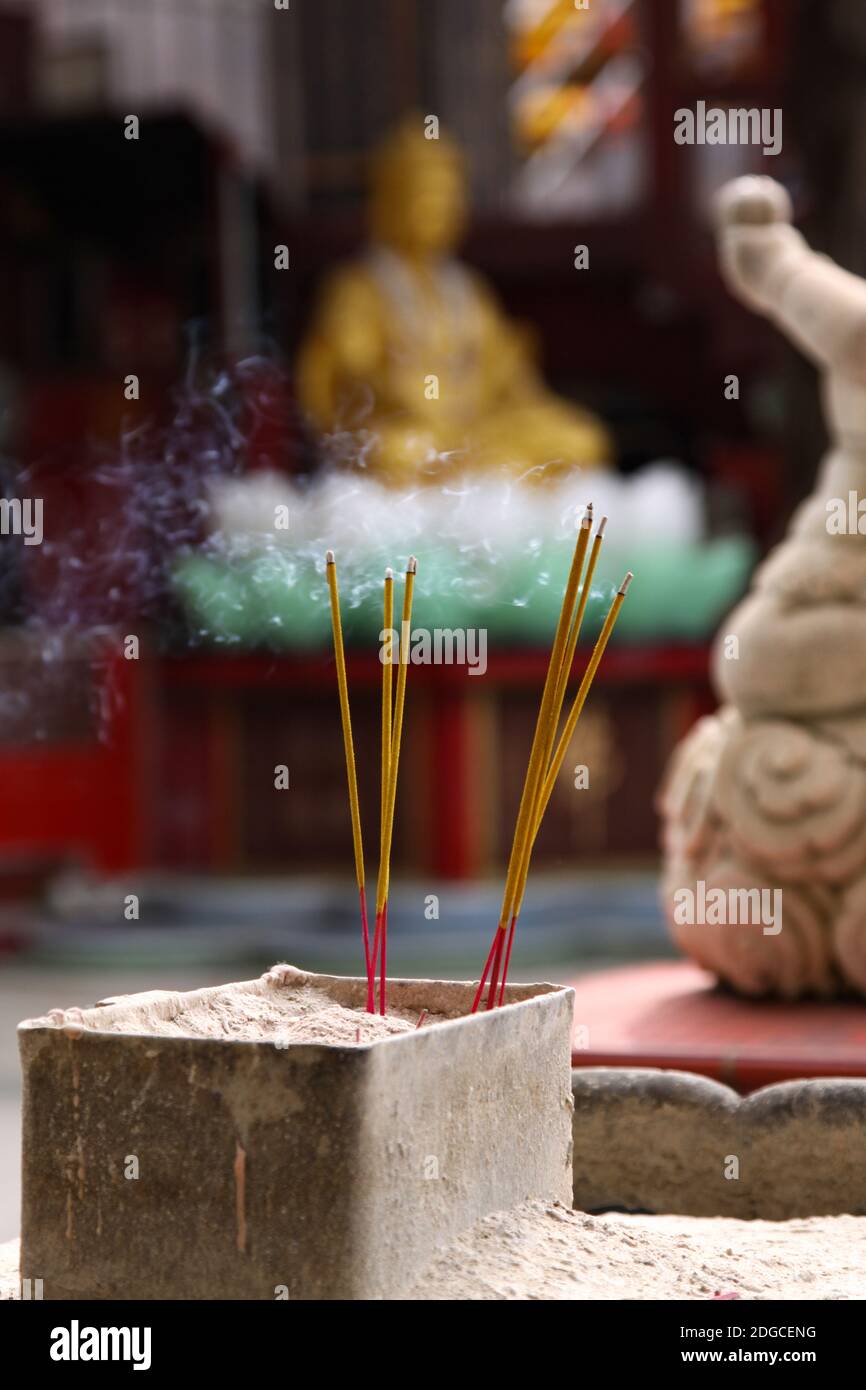 Incense in temple hi-res stock photography and images - Alamy