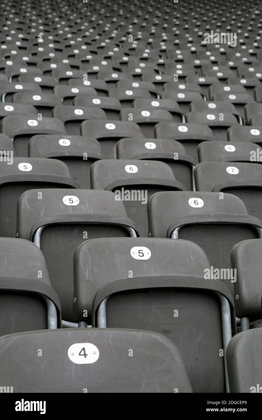 Seating rows in stadium Stock Photo - Alamy