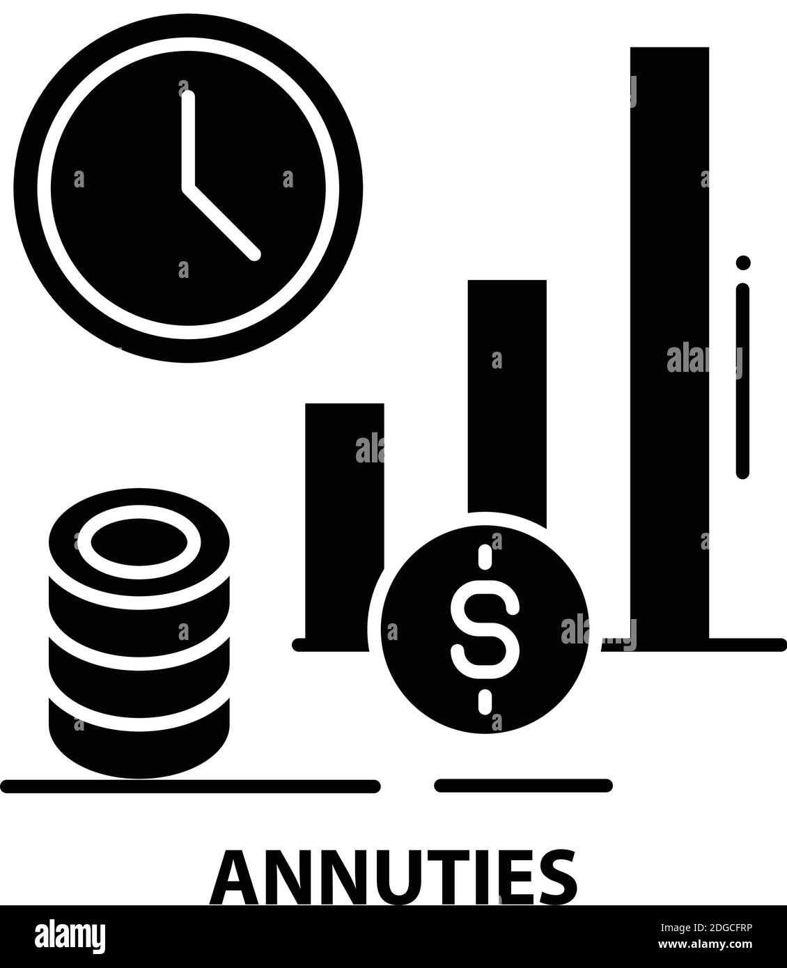 annuties icon, black vector sign with editable strokes, concept ...
