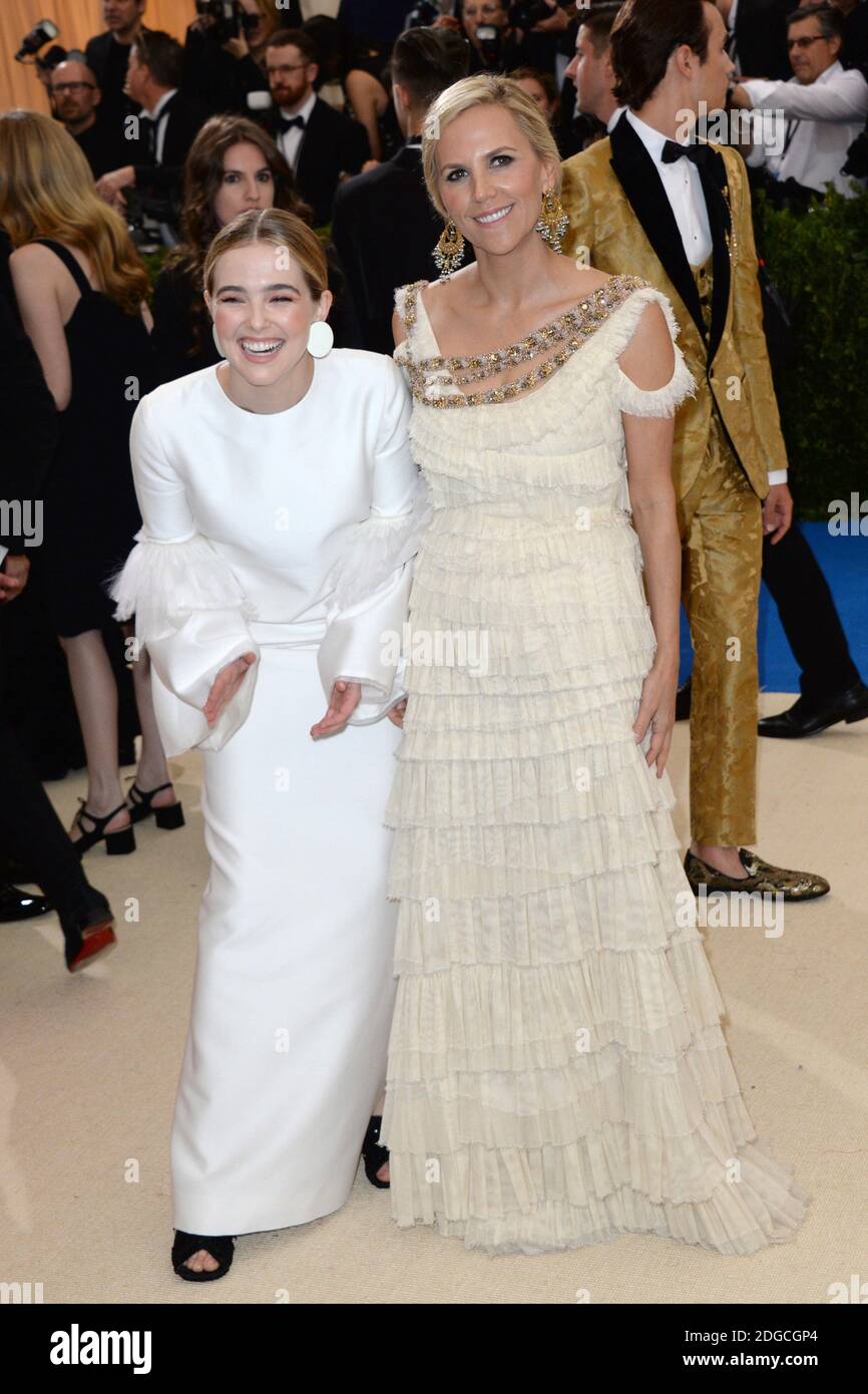 Zoey Deutch and Tory Burch arriving at the Costume Institute Benefit at ...