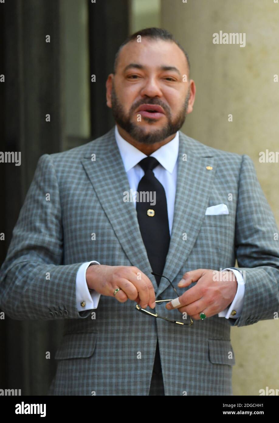 King Mohammed VI of Morocco at the Elysee Palace during his visit to ...