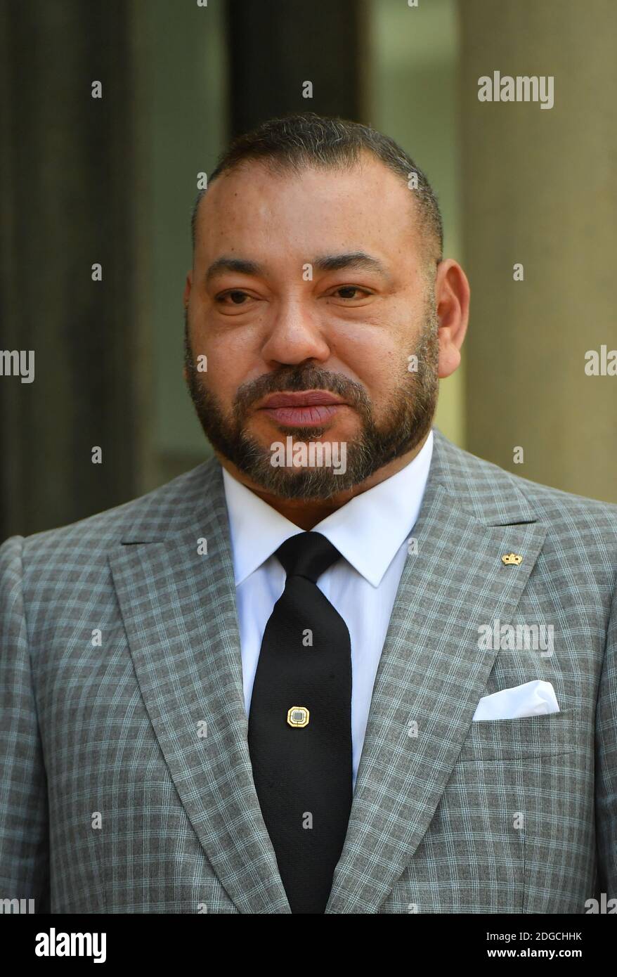King Mohammed VI of Morocco at the Elysee Palace during his visit to ...