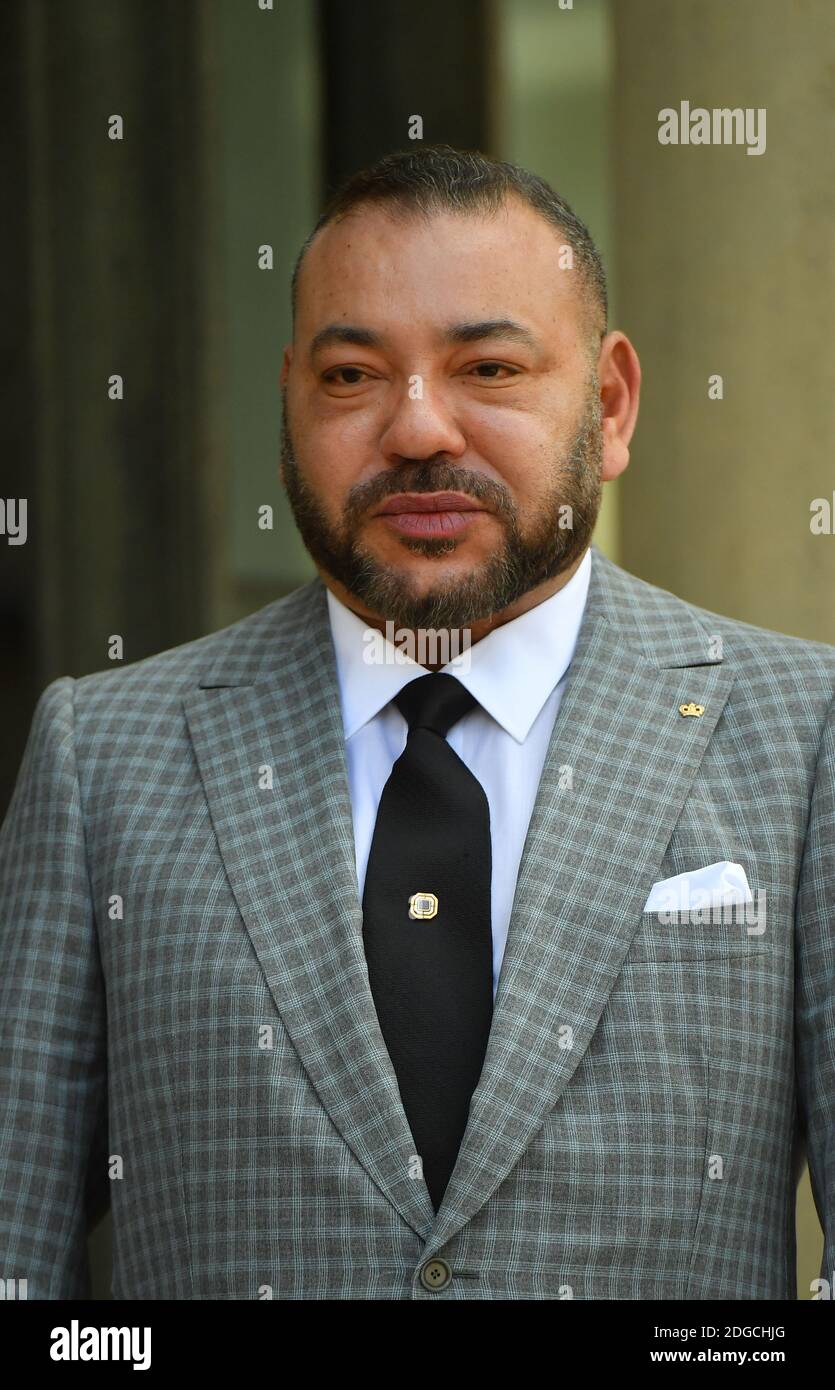 King Mohammed VI of Morocco at the Elysee Palace during his visit to ...