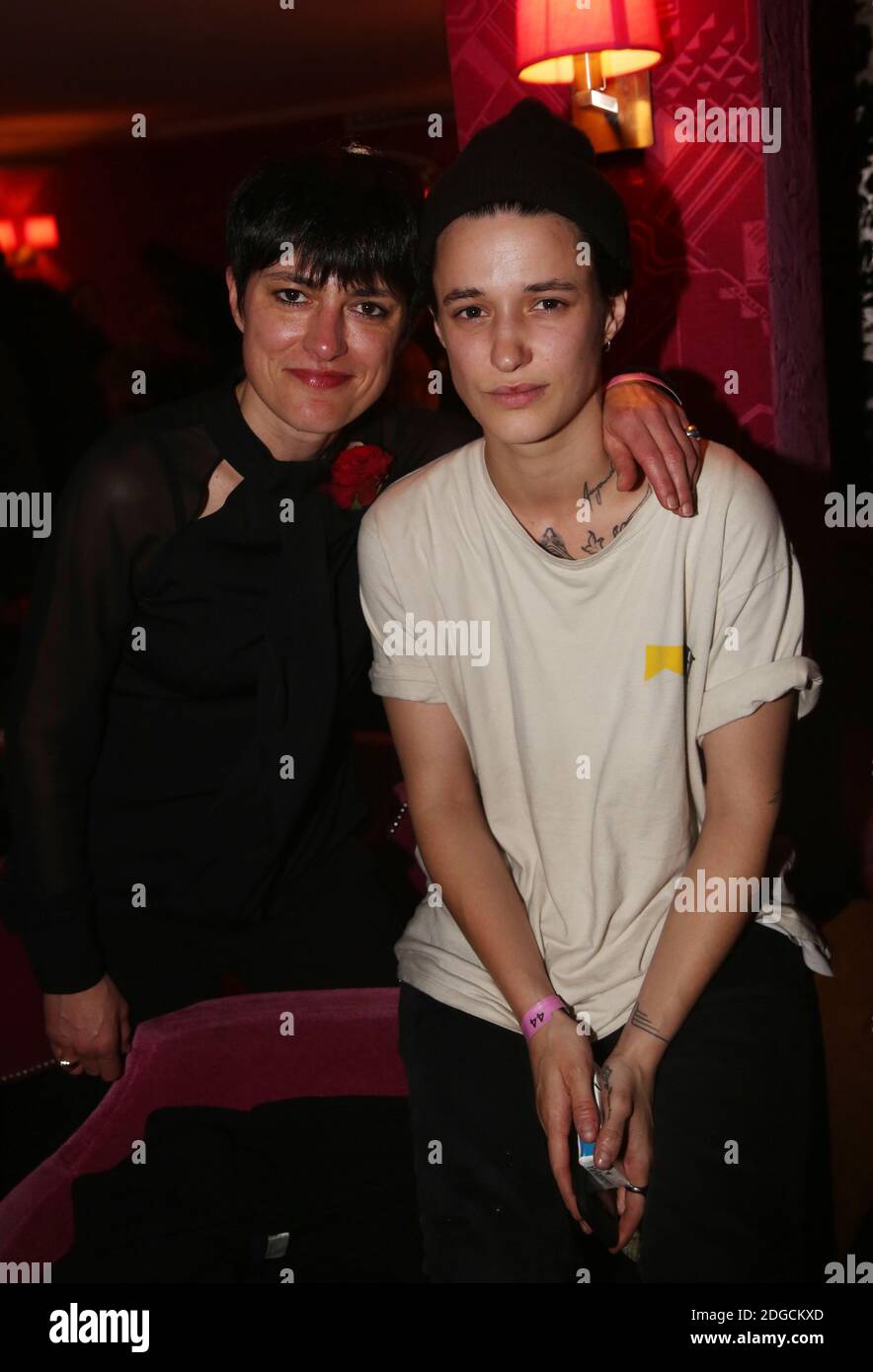 DJ Alexandra T and Agathe Mougin attending a party to celebrate Sandra ...