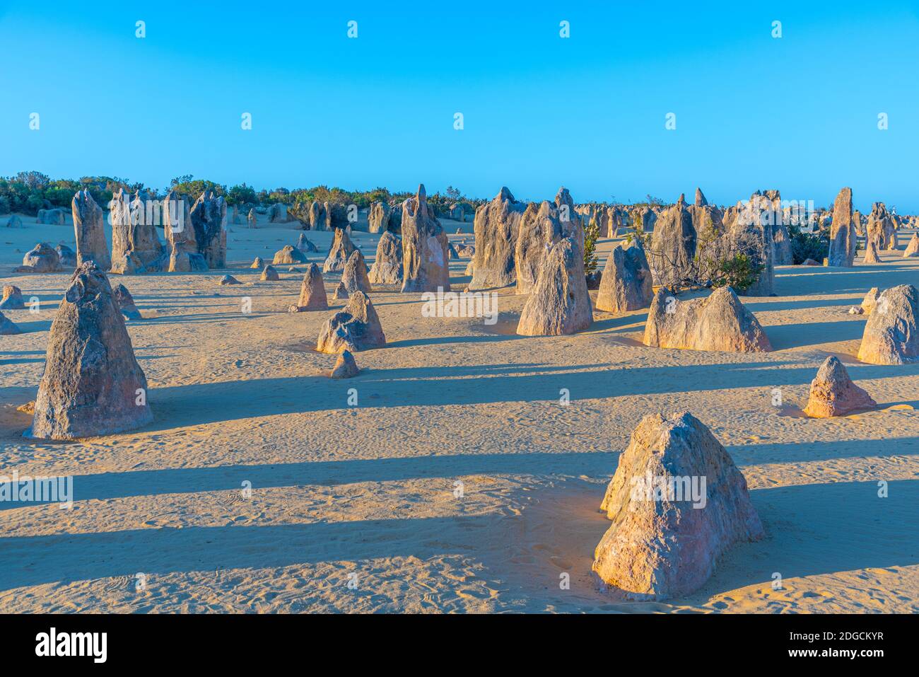Sunset over the Pinnacles desert in Australia Stock Photo - Alamy