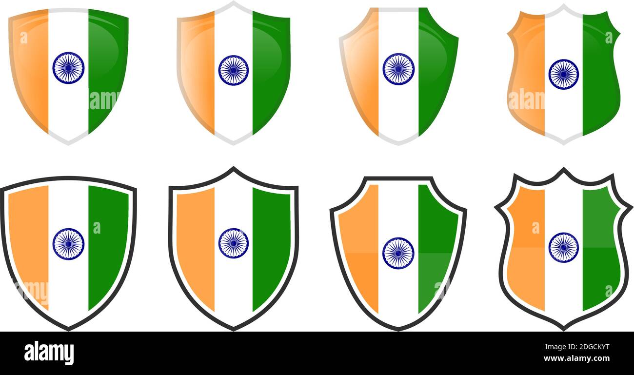 Indian flag badge india hi-res stock photography and images - Alamy