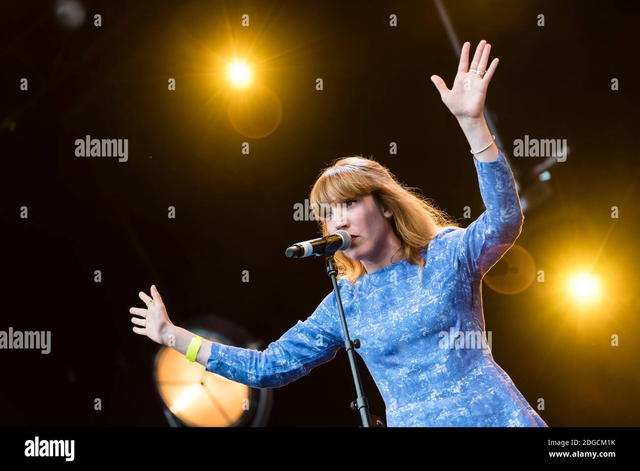 The singer Zaza Fournier at the concert against racism "Facing hatred ...