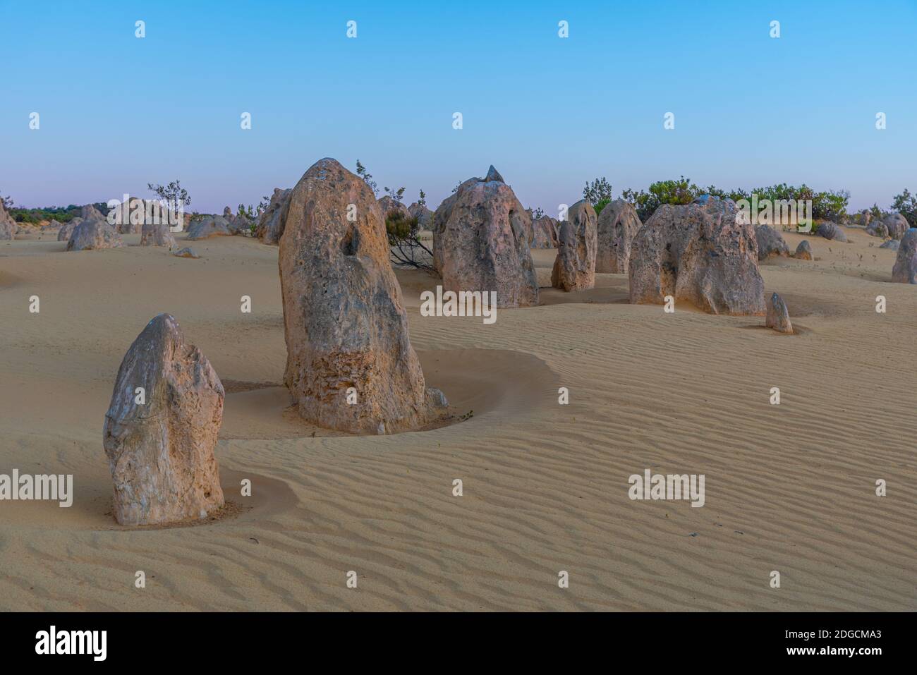 Sunset over the Pinnacles desert in Australia Stock Photo - Alamy