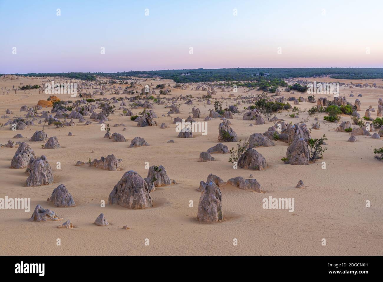Sunset over the Pinnacles desert in Australia Stock Photo - Alamy