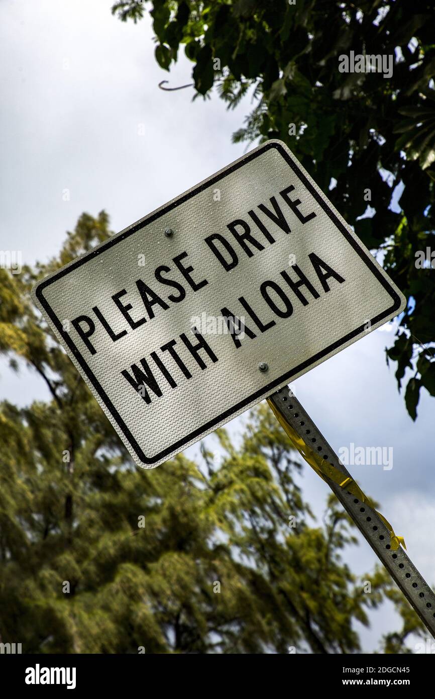 Traffic sign Hawaii Stock Photo - Alamy