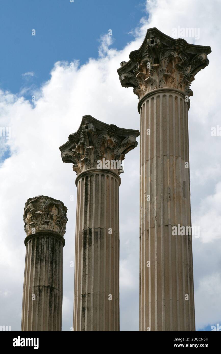 Three ancient columns Stock Photo - Alamy