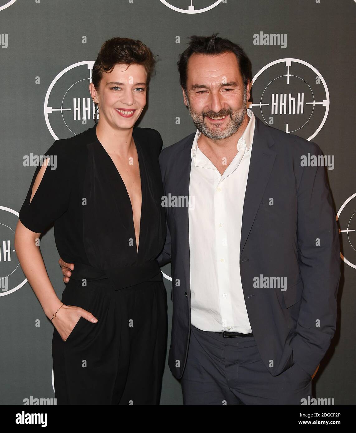 Celine Salette and Gilles Lellouche attend HHHH Paris Premiere at ...