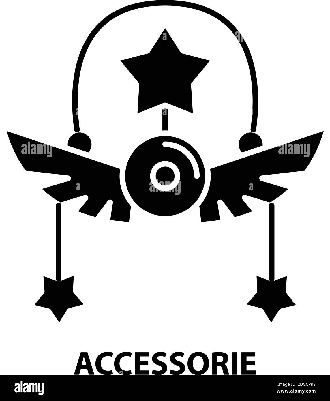 Accessorie Icon Black Vector Sign With Editable Strokes Concept