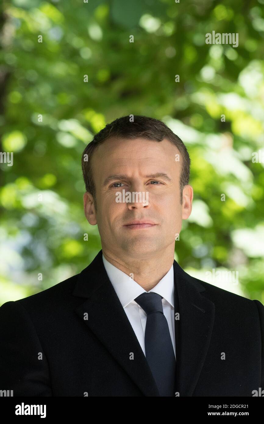 President-elect Emmanuel Macron attends a ceremony to mark the ...