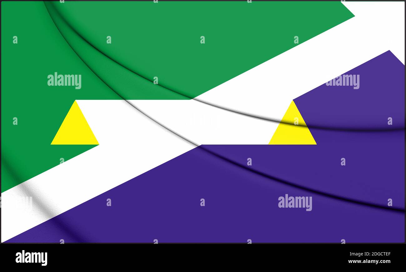 3D Flag of Fishers (Indiana), USA. 3D Illustration Stock Photo - Alamy