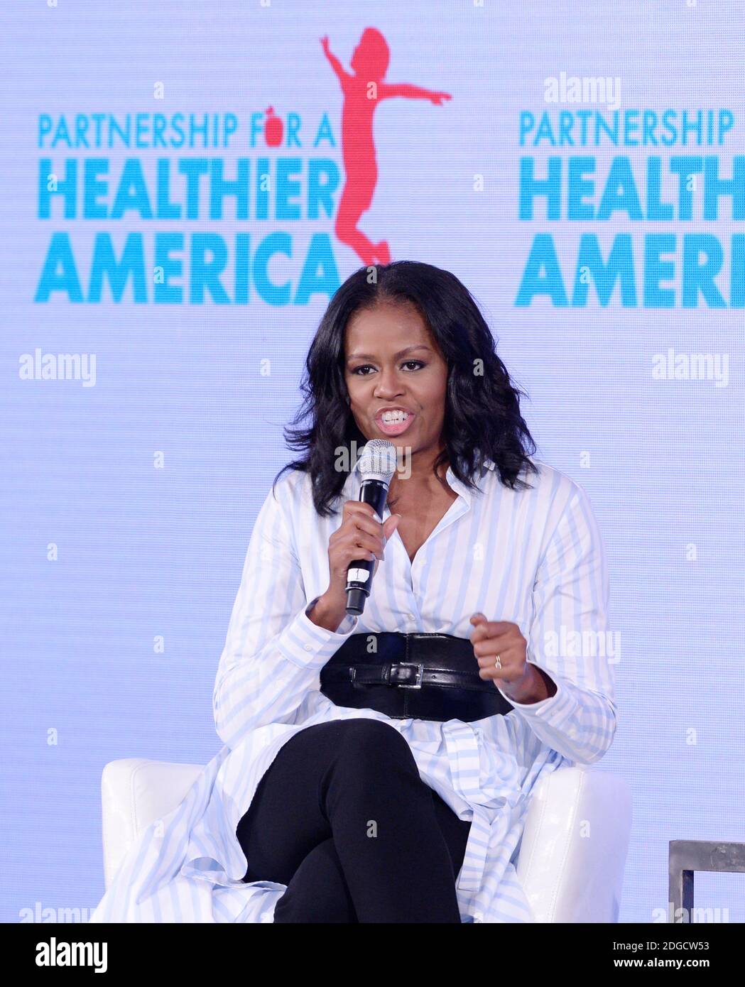 Former first lady Michelle Obama speaks at the Healthier America's 2017 ...