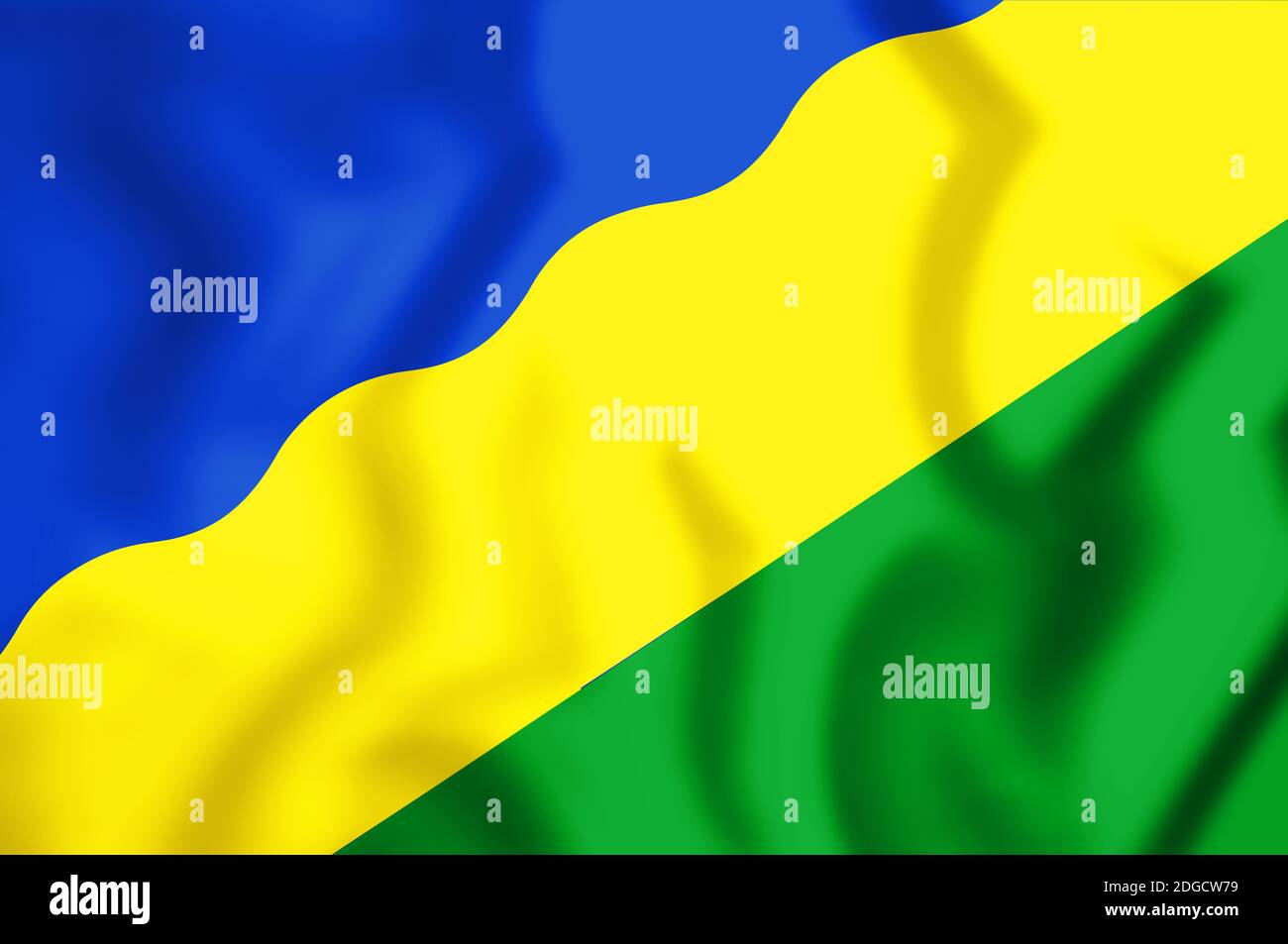 3D Flag of Waadhoeke (Friesland), Netherlands. 3D Illustration Stock ...