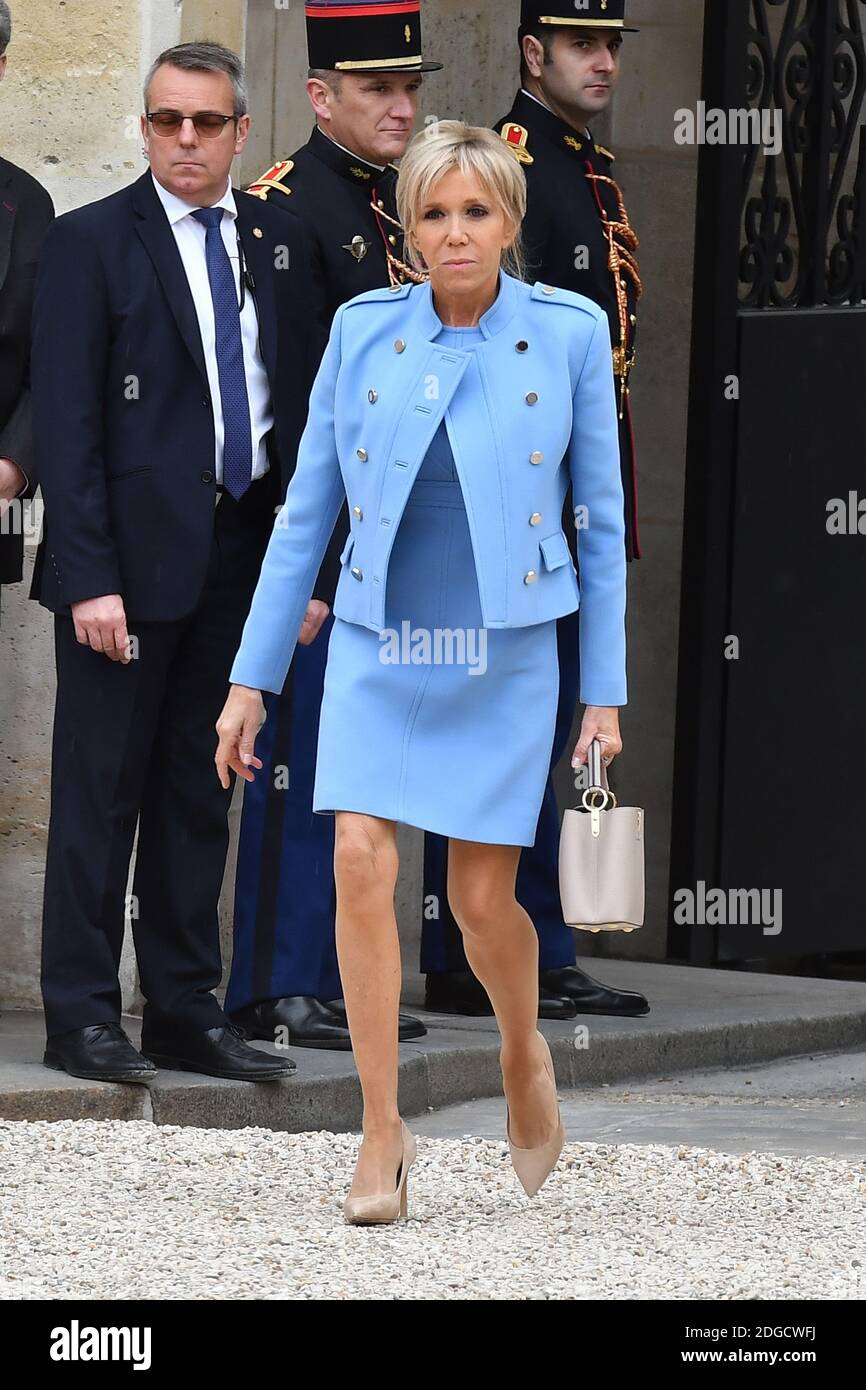 Brigitte Macron, wife of new elected French president Emmanuel Macron ...