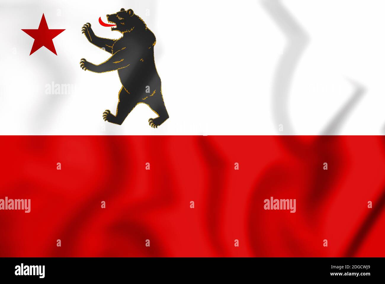 3D Storm Bear Flag, 1846. 3D Illustration Stock Photo - Alamy