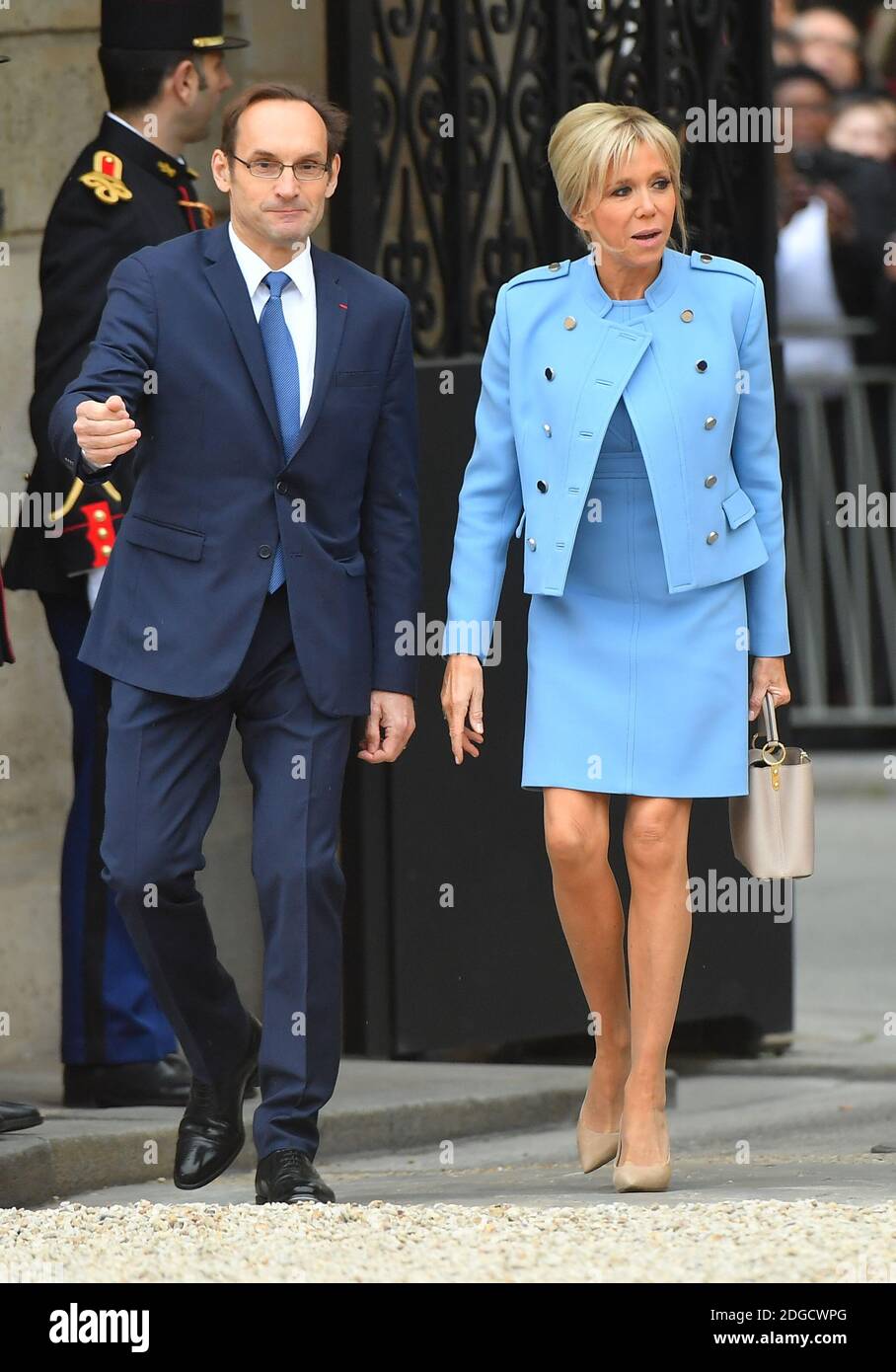 New First Lady Brigitte Macron arriving when New French President ...