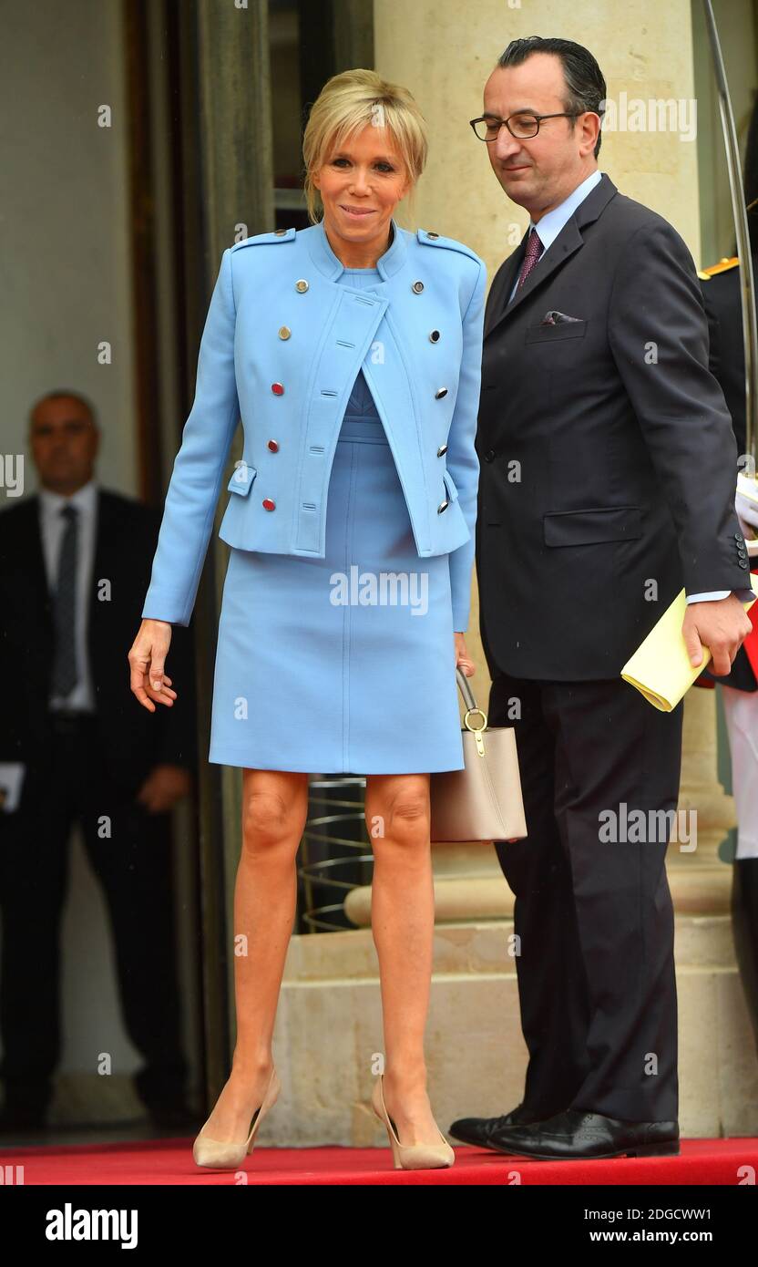 New First Lady Brigitte Macron arriving when New French President ...