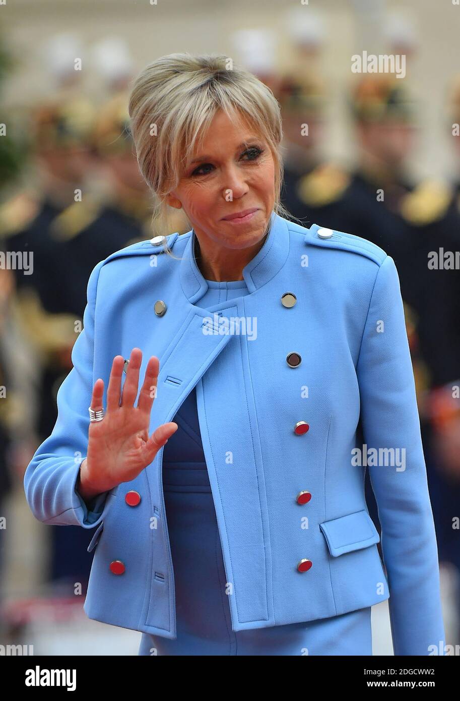 New First Lady Brigitte Macron arriving when New French President ...
