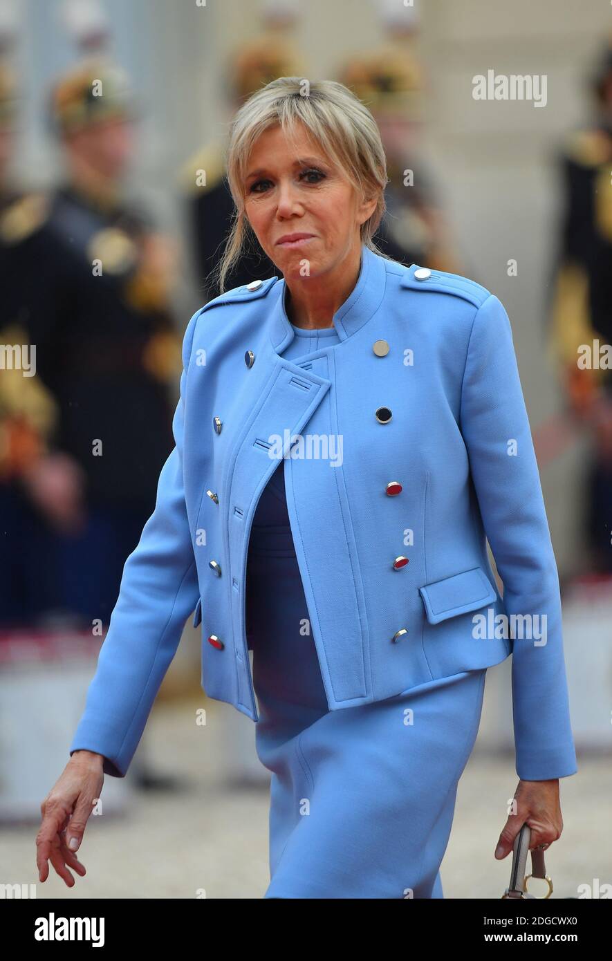New First Lady Brigitte Macron arriving when New French President ...