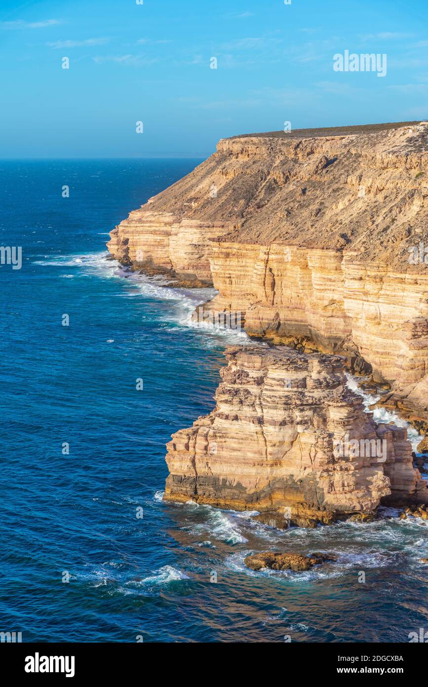 Island rock and castle cove at Kalbarri national park in Australia ...