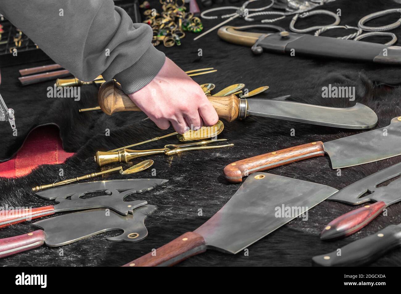 Metal ax pattern pick picking tool on black background design many ...