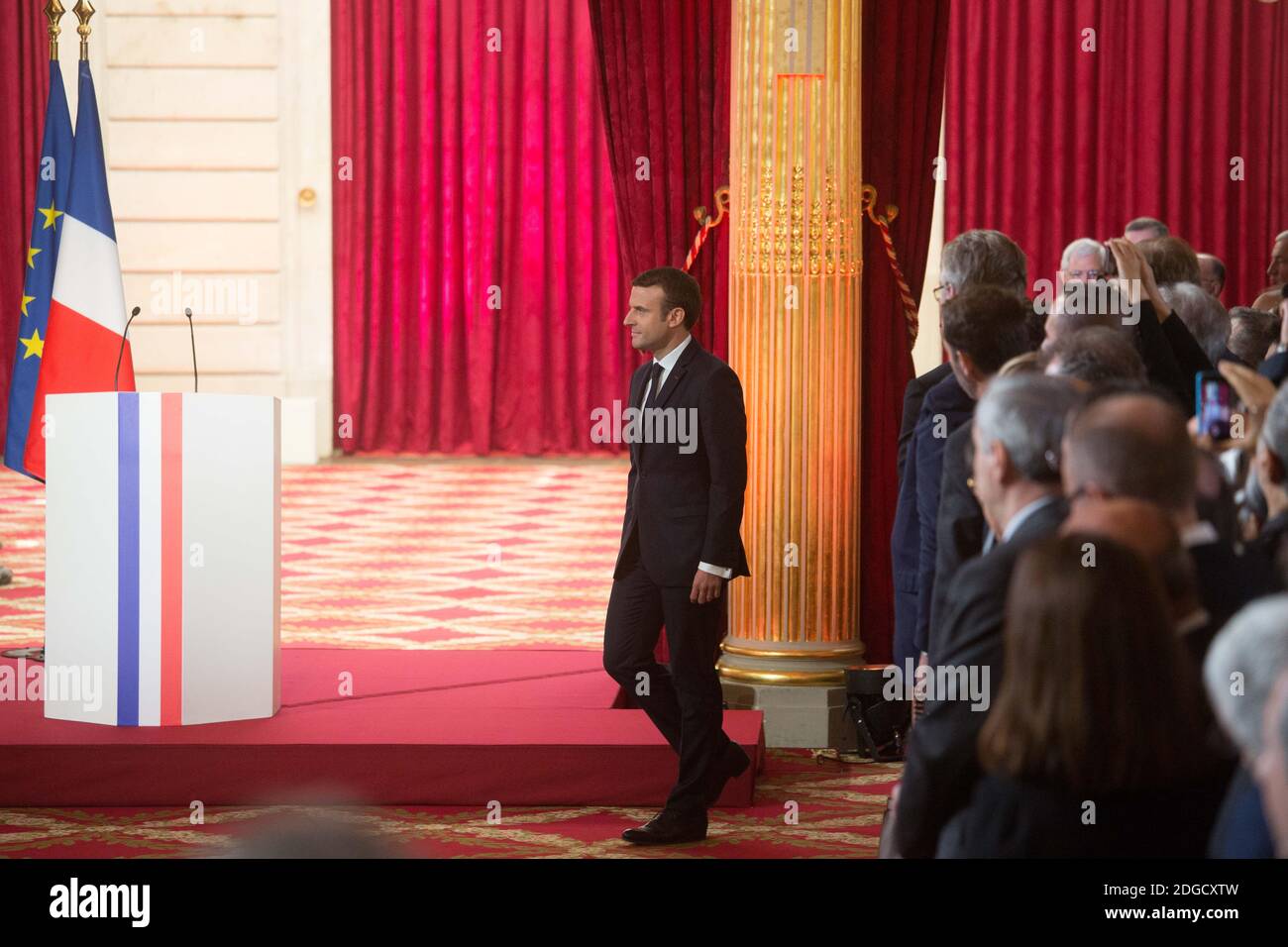 French President Emmanuel Macron during his formal inauguration ...