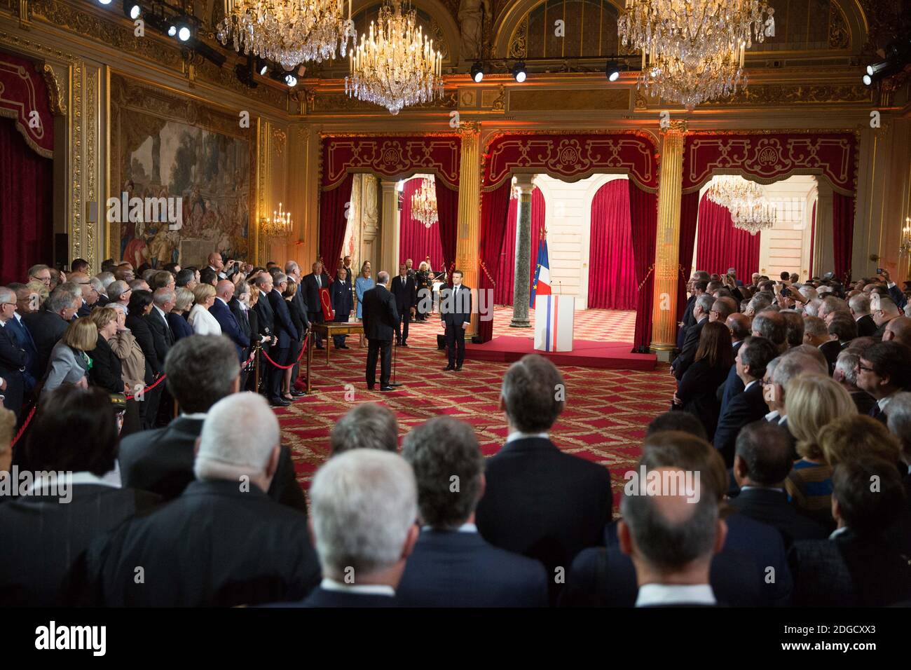 French President Emmanuel Macron during his formal inauguration ...
