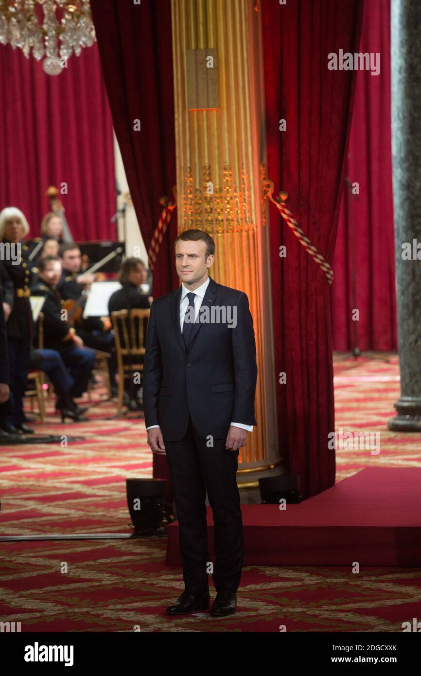 French President Emmanuel Macron during his formal inauguration ...