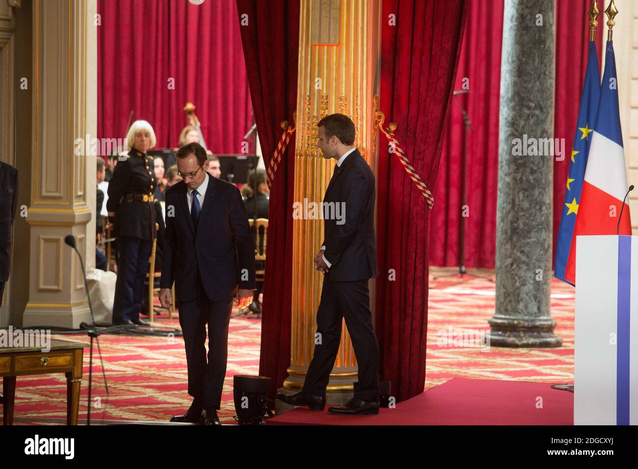 French President Emmanuel Macron during his formal inauguration ...