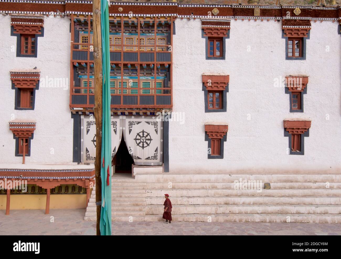 A monk heading to the prayer hall. Hemis monastery, Hemis, Ladakh ...
