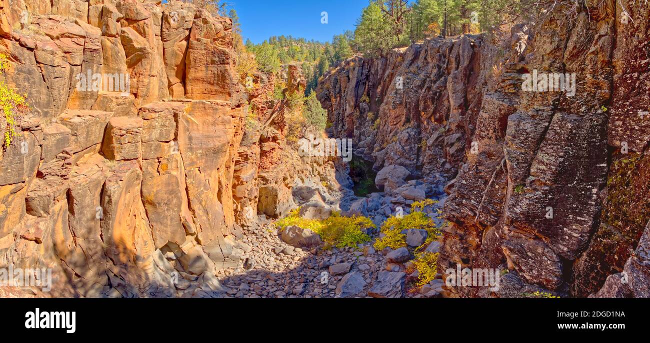 View of Sycamore Canyon from Sycamore Falls near Williams Arizona. The ...