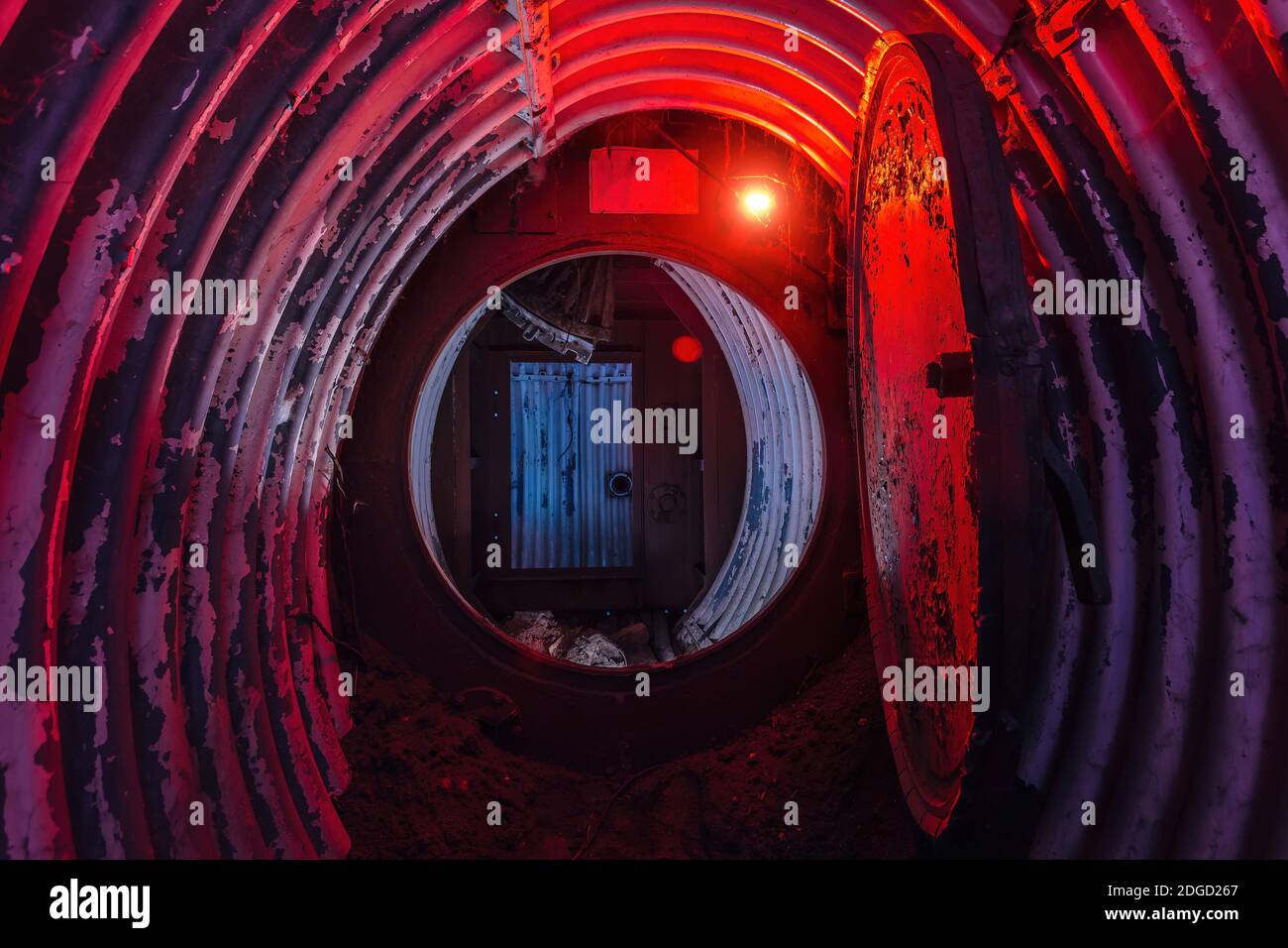 Dark abandoned Soviet bunker, echo of Cold War Stock Photo - Alamy