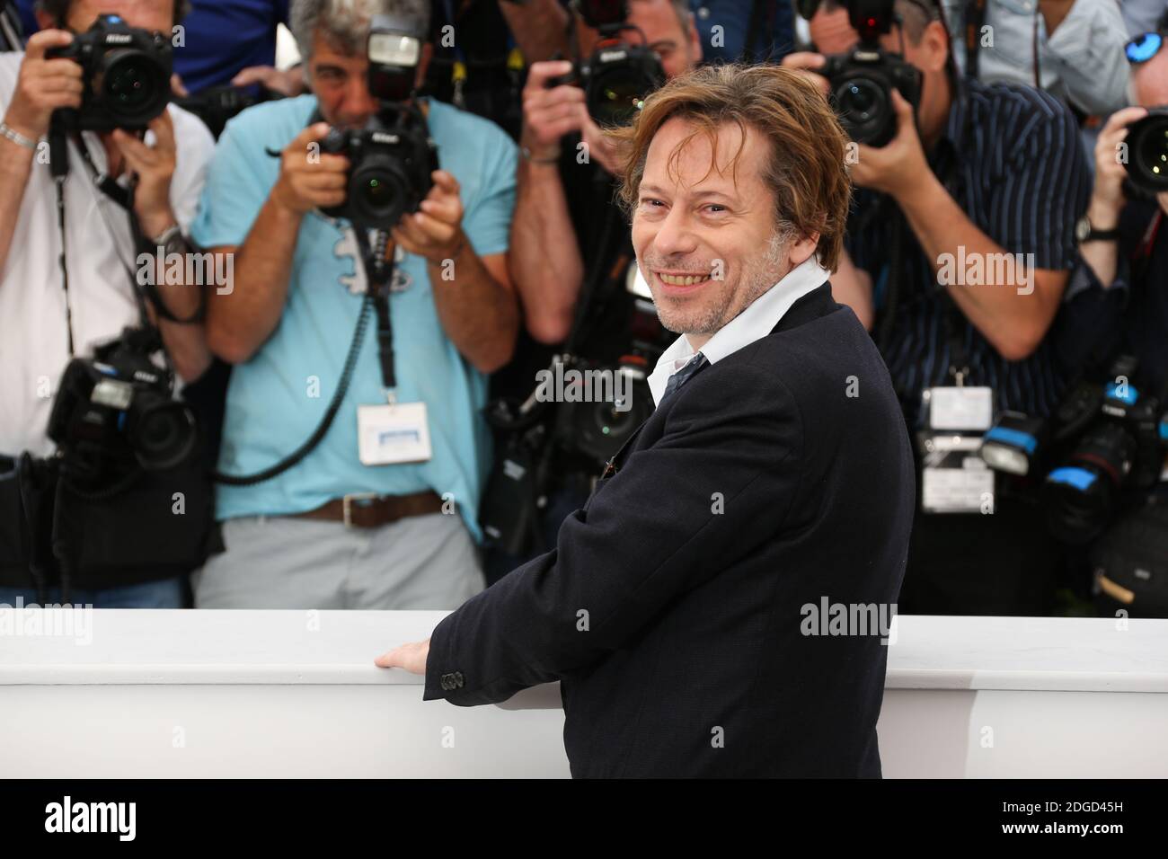 Mathieu Amalric posing at Wonderstruck photocall held at the Palais Des ...