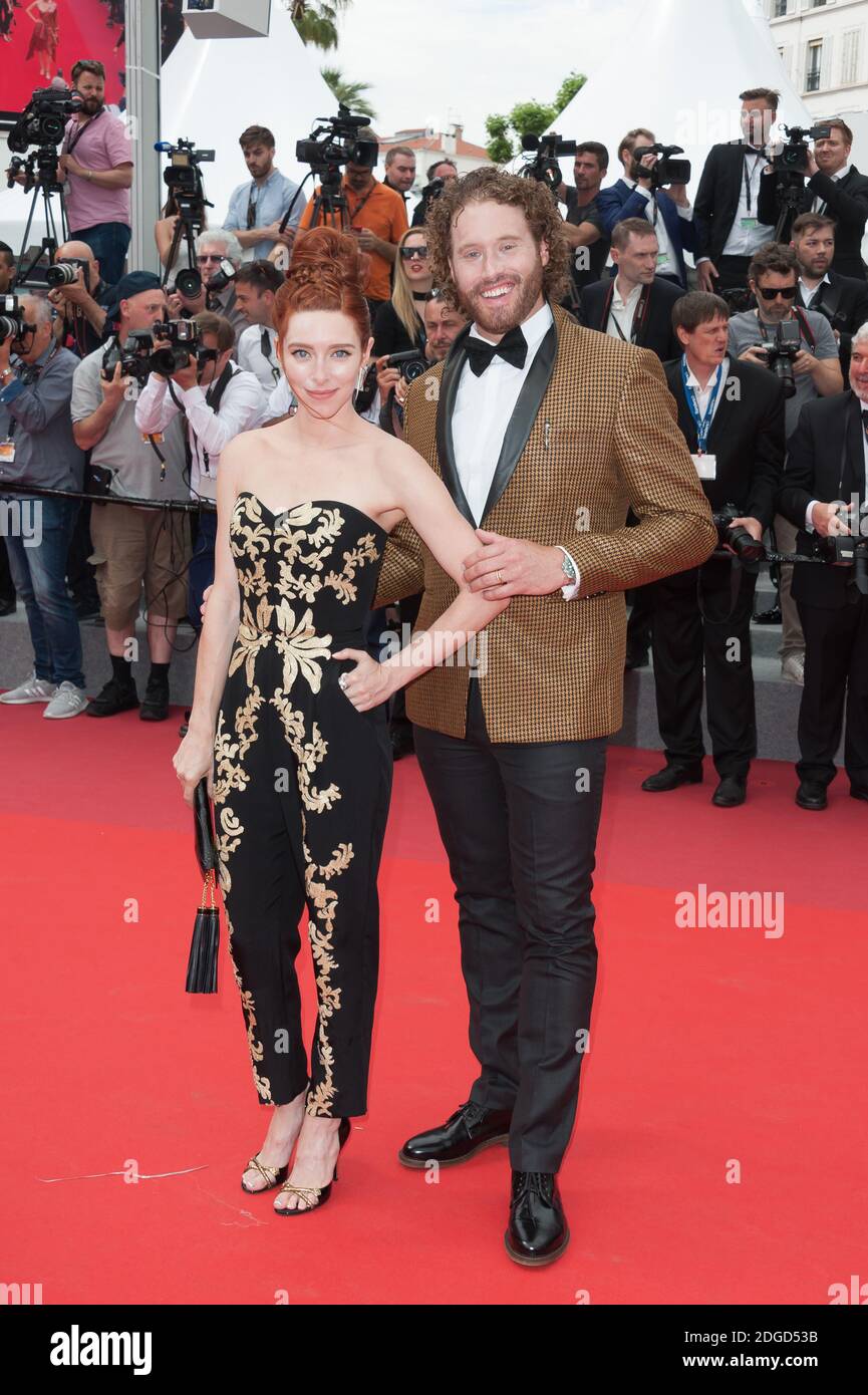 T.J. Miller and Kate Gorney arriving on the red carpet of Wonderstruck ...